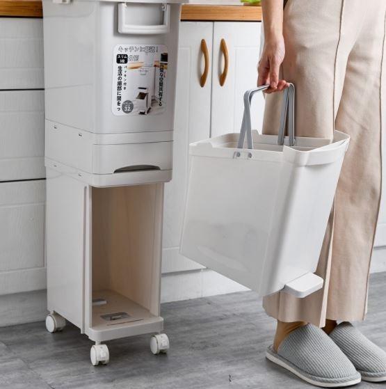 2 Tier / 3 Tier Slim Trash Bin / DustBin, Furniture & Home Living ...