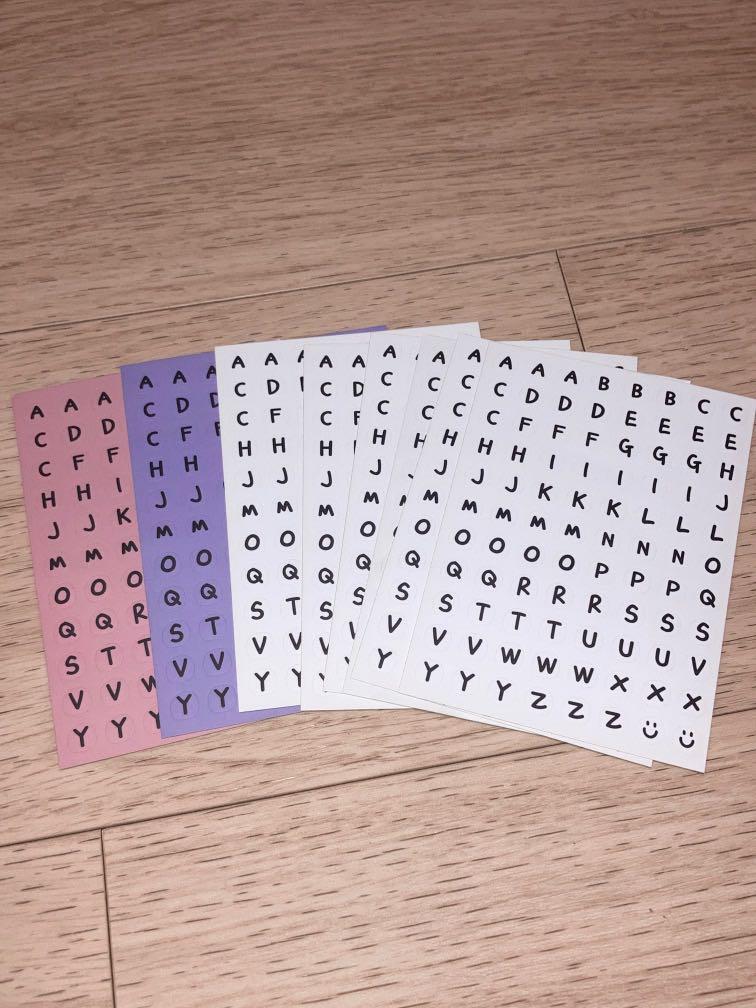 alphabet stickers, Hobbies & Toys, Stationery & Craft, Craft Supplies ...