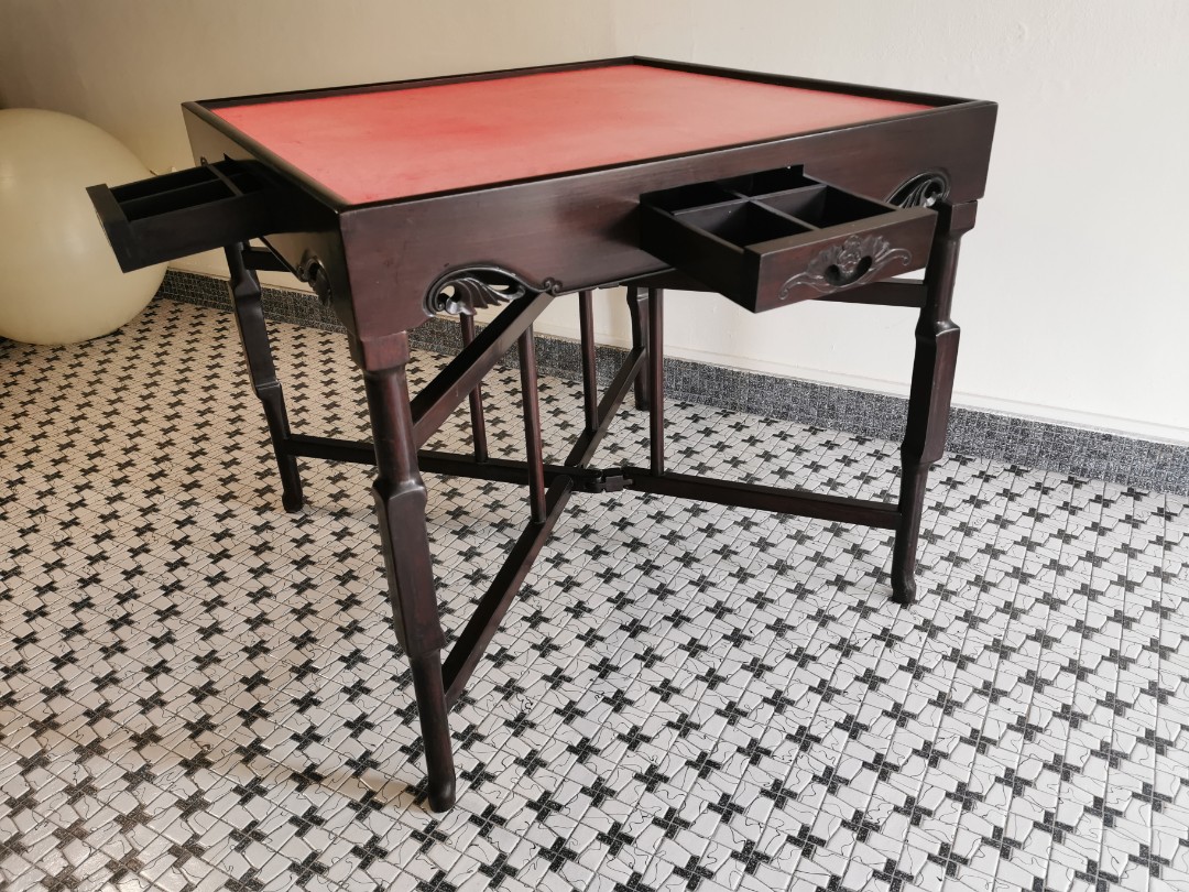Antique / vintage mahjong table, Furniture & Home Living, Furniture ...