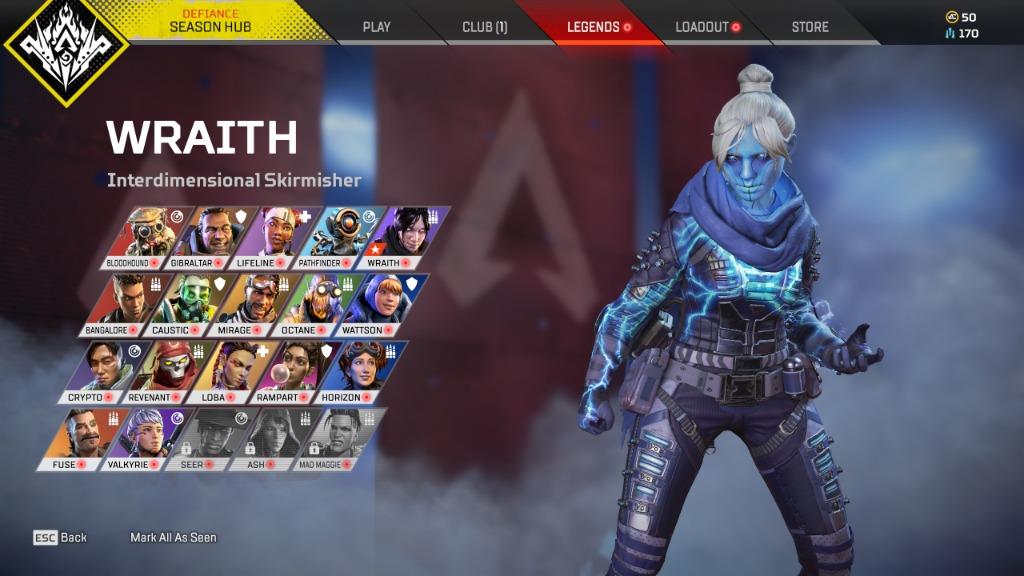 Apex legends Wraith heirloom account, Video Gaming, Gaming Accessories ...