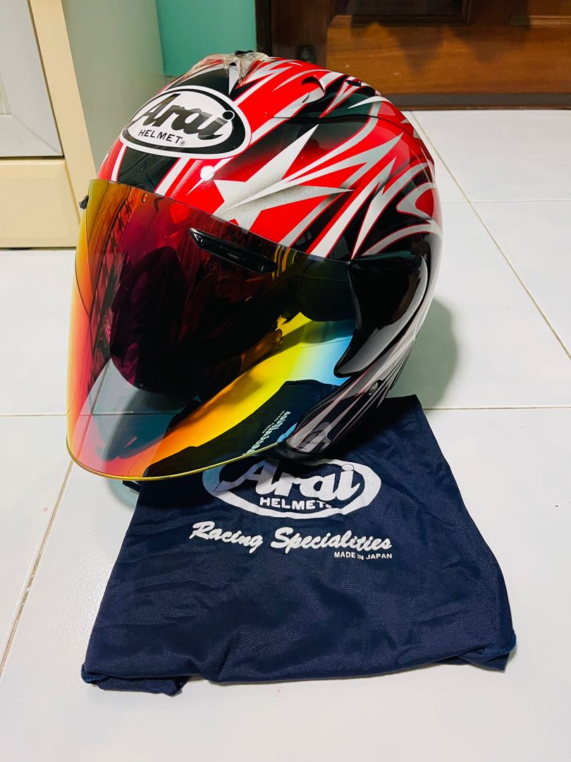 Arai Ram 3 Stella (Red), Motorcycles, Motorcycle Apparel on Carousell