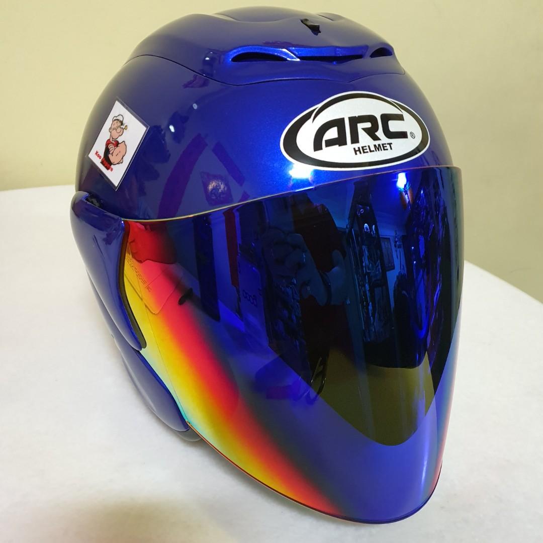 ARC RITZ HELMET DEEP BLUE COLOR, Motorcycles, Motorcycle Accessories on ...