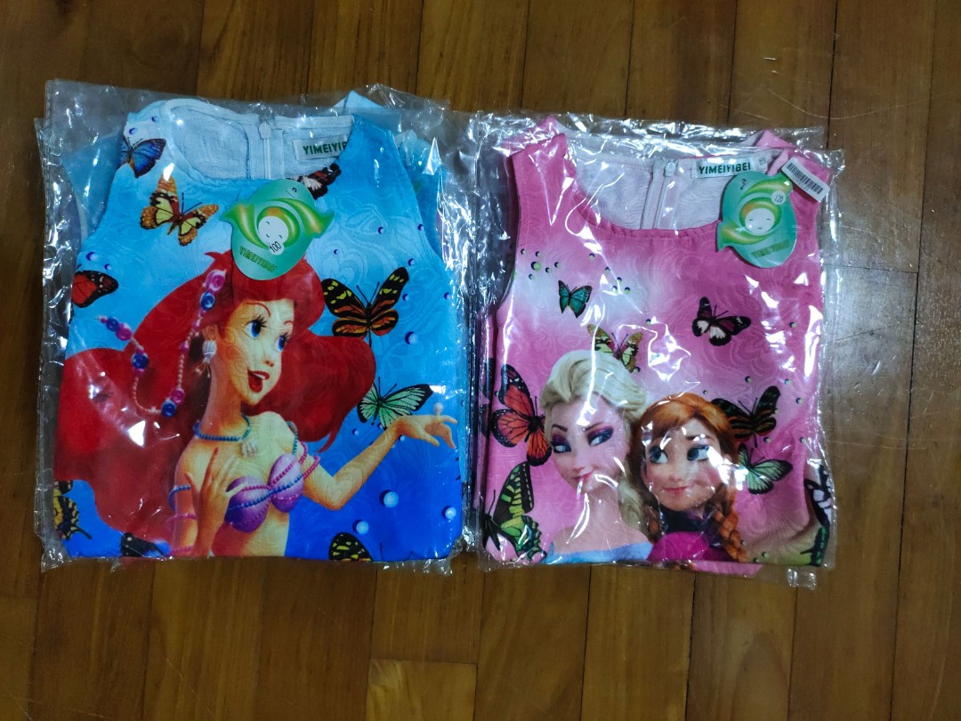 Ariel & Frozen Dresses, Babies & Kids, Babies & Kids Fashion on Carousell