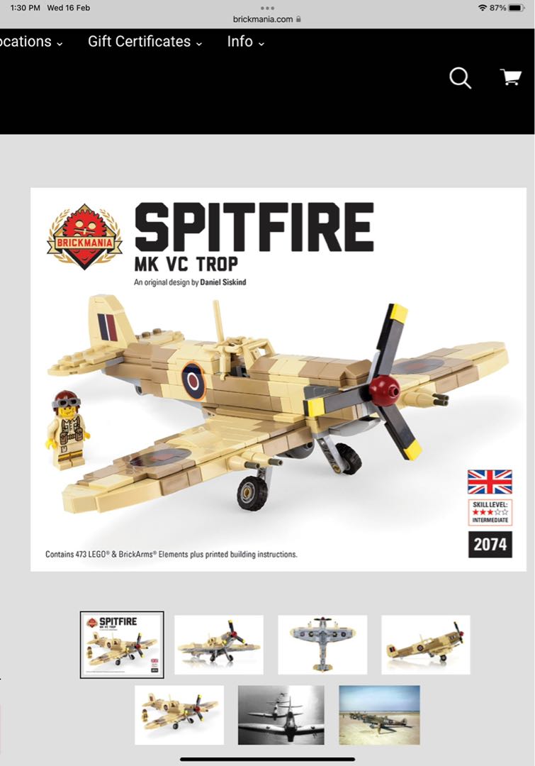 Brickmania Spitfire, Hobbies & Toys, Toys & Games on Carousell