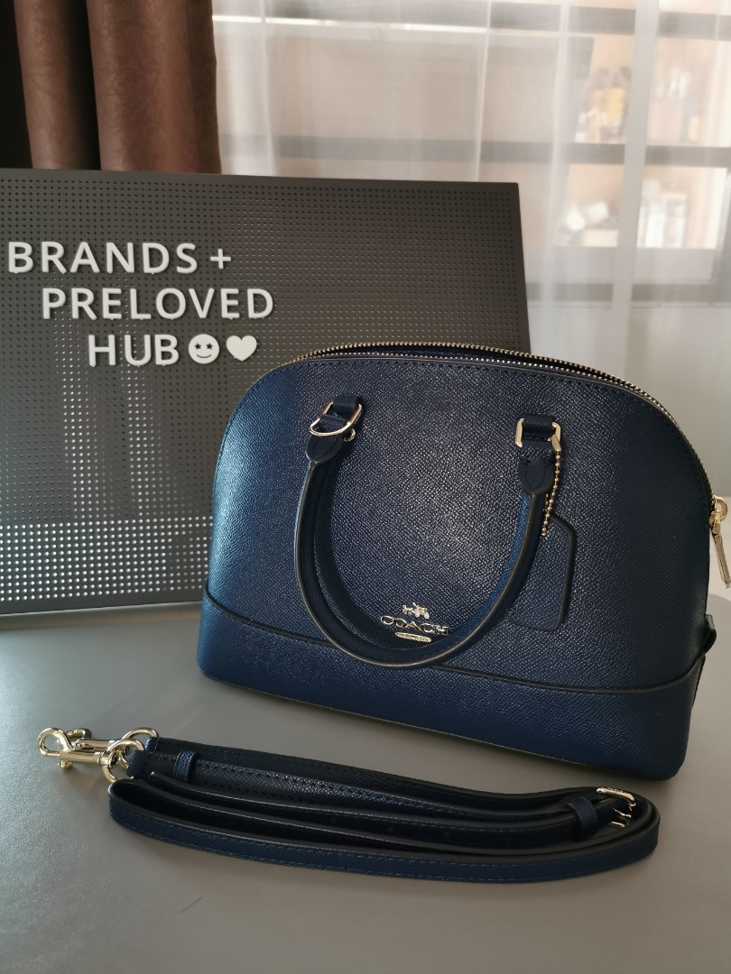 C0ach mini alma in blue, Women's Fashion, Bags & Wallets, Cross-body ...