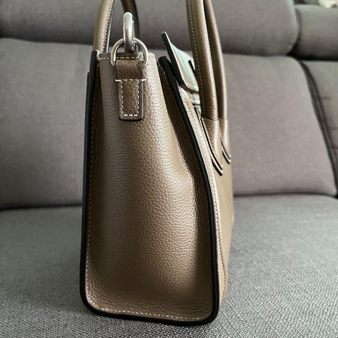 Celine Nano Luggage Bag Drummed Calfskin Souris, Luxury, Bags & Wallets on Carousell