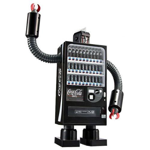 Coca-Cola Zero Vending Machine Robot Coke Black Figure JAPAN 絕版可口可樂 能活動 ...