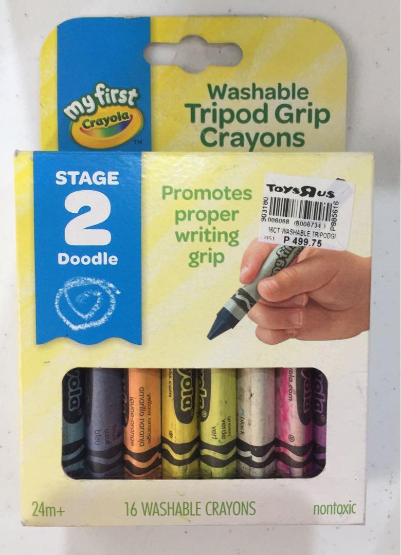 Crayola Tripod Grip Crayons 16 pieces, Hobbies & Toys, Stationary ...