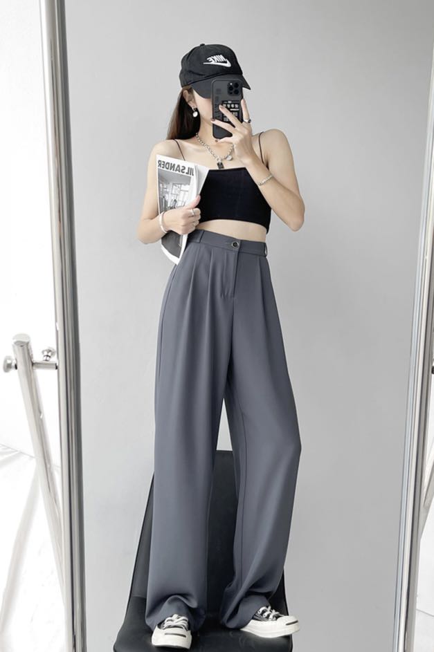 Dark grey pants, Women's Fashion, Bottoms, Other Bottoms on Carousell