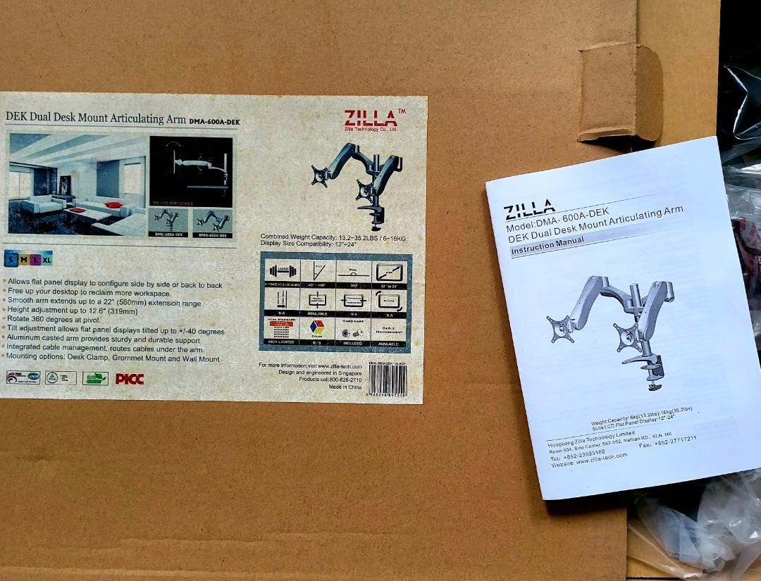 DEX Dual Monitor Articulating Arm, Computers & Tech, Parts ...