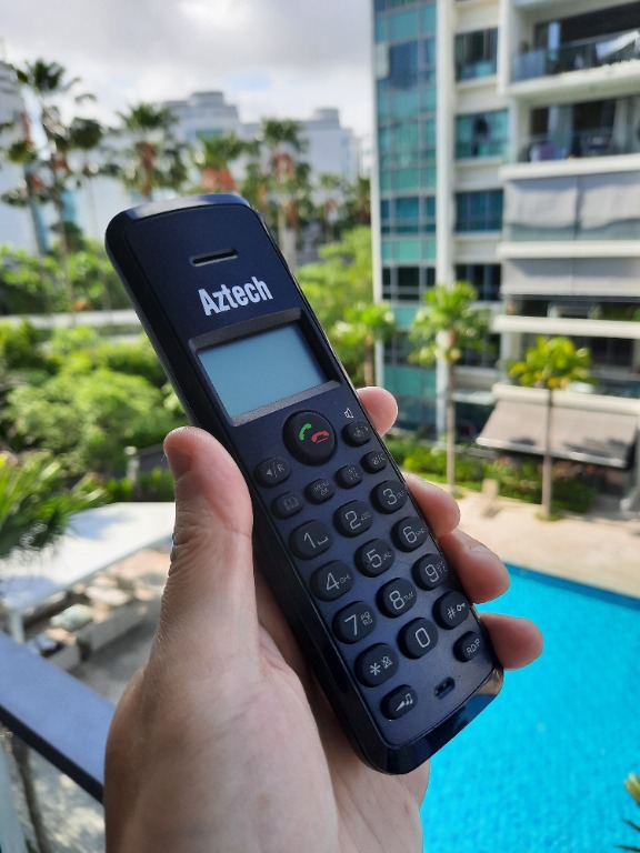 Digital Cordless Dect Phone Aztech Single - Black, TV & Home Appliances ...