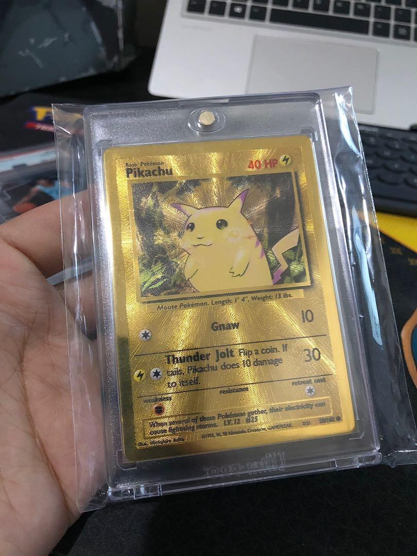 Gold Pikachu (Celebrations), Hobbies & Toys, Toys & Games on Carousell