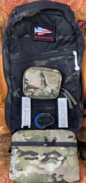 Goruck Black Multicam Bullet 15 with pouches., Men's Fashion, Bags ...