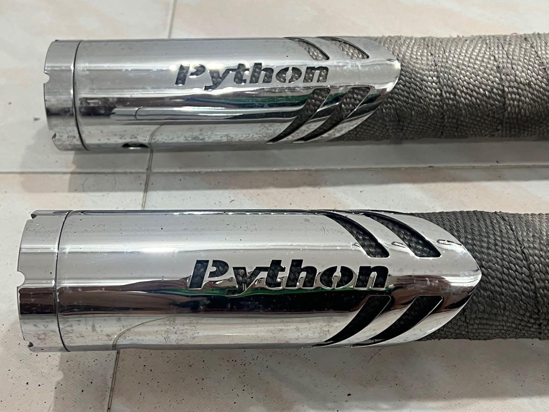 Harley - Python exhaust, Motorcycles, Motorcycle Accessories on Carousell