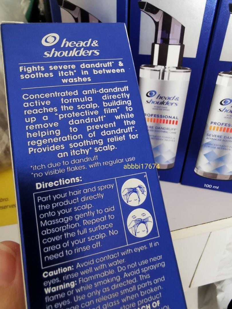 HEAD & SHOULDERS SEVERE DANDRUFF SCALP CARE LEAVE ON SPRAY 100ML with ...