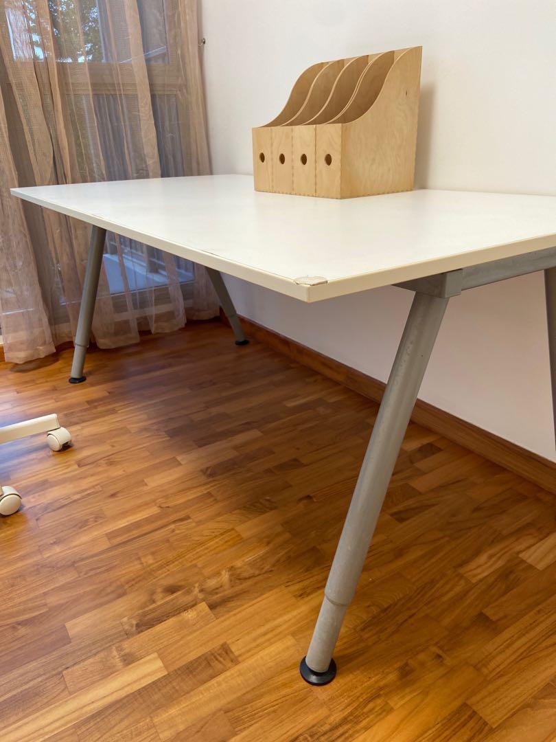 Ikea long Study Table, Furniture & Home Living, Furniture, Tables ...