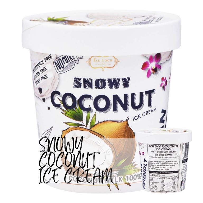 Ize Coco Coconut Milk Ice Cream - Snowy Coconut, Food & Drinks, Chilled ...