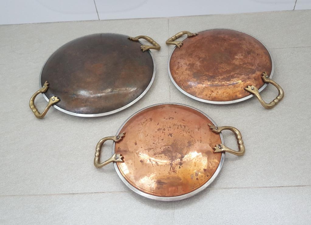 Karahi Wok Pan Tawa Round Serving Platter With Handles Food Warmer ...