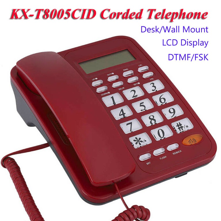 KX-T8005CID Desktop Corded Landline Telephone LCD Display Home Office Phone, Everything Else on ...