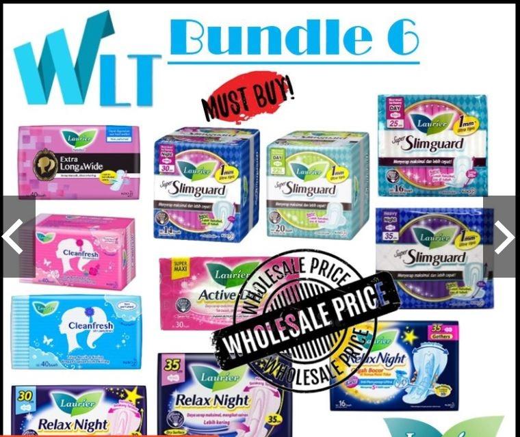 LAURIER [BUNDLE 6] SANITARY PADS / SUPER SLIMGUARD / ULTRA SLIM / CLEAN ...