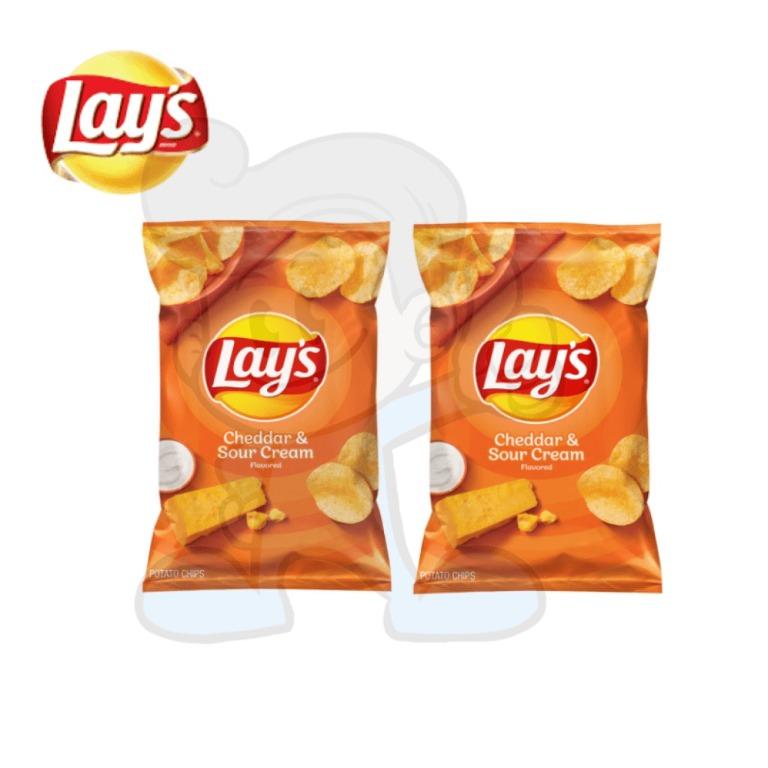 Lay's Cheddar & Sour Cream Potato Chips (2 x 6.5oz), Food & Drinks ...