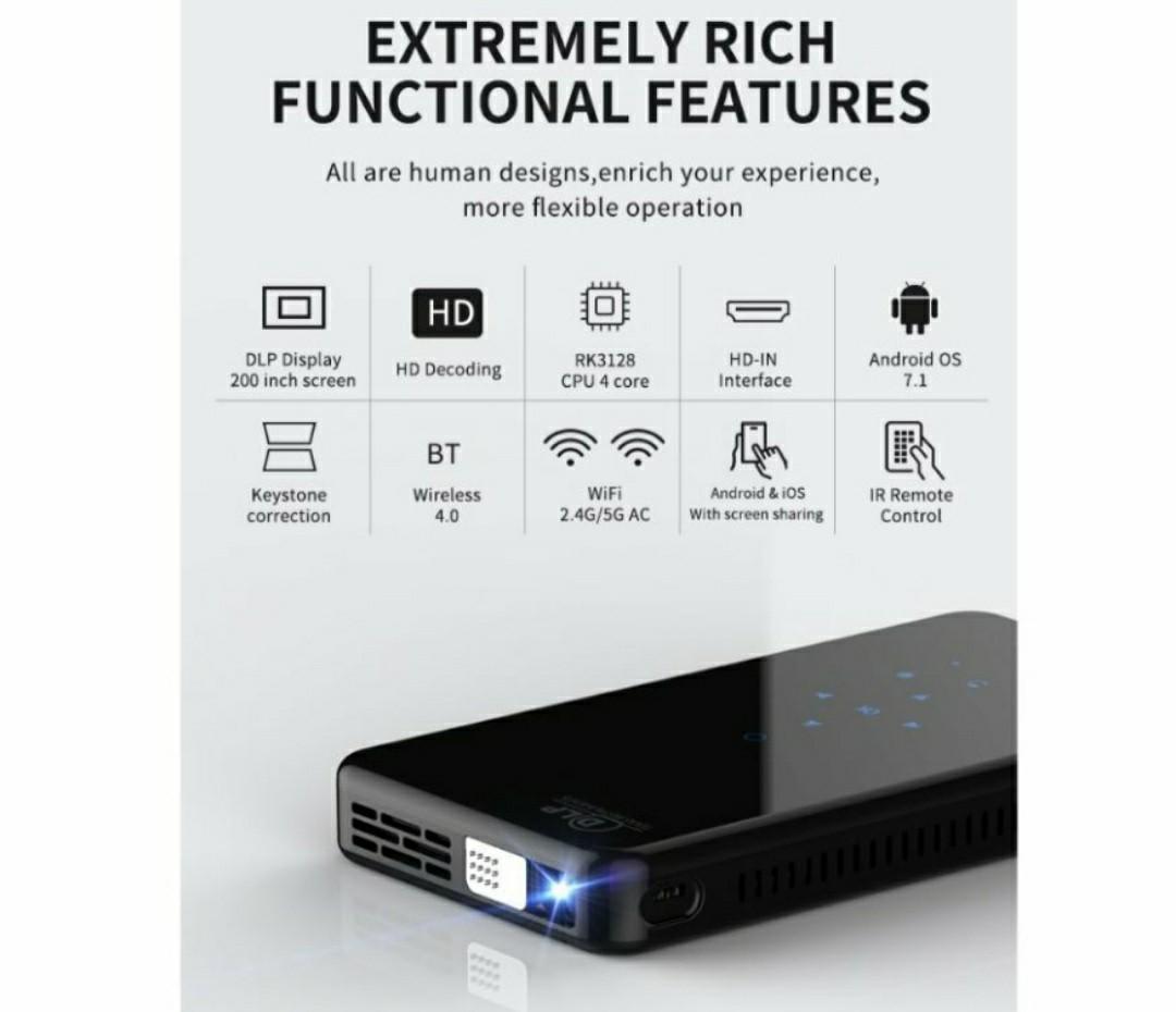 Mini Smart Projector-DLP 4K Texas Instruments, TV & Home Appliances, TV ...