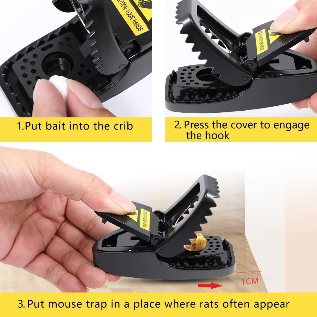 Mouse Trap Powerful Mice Snap Traps Sensitive Reusable Effecitve Humane ...