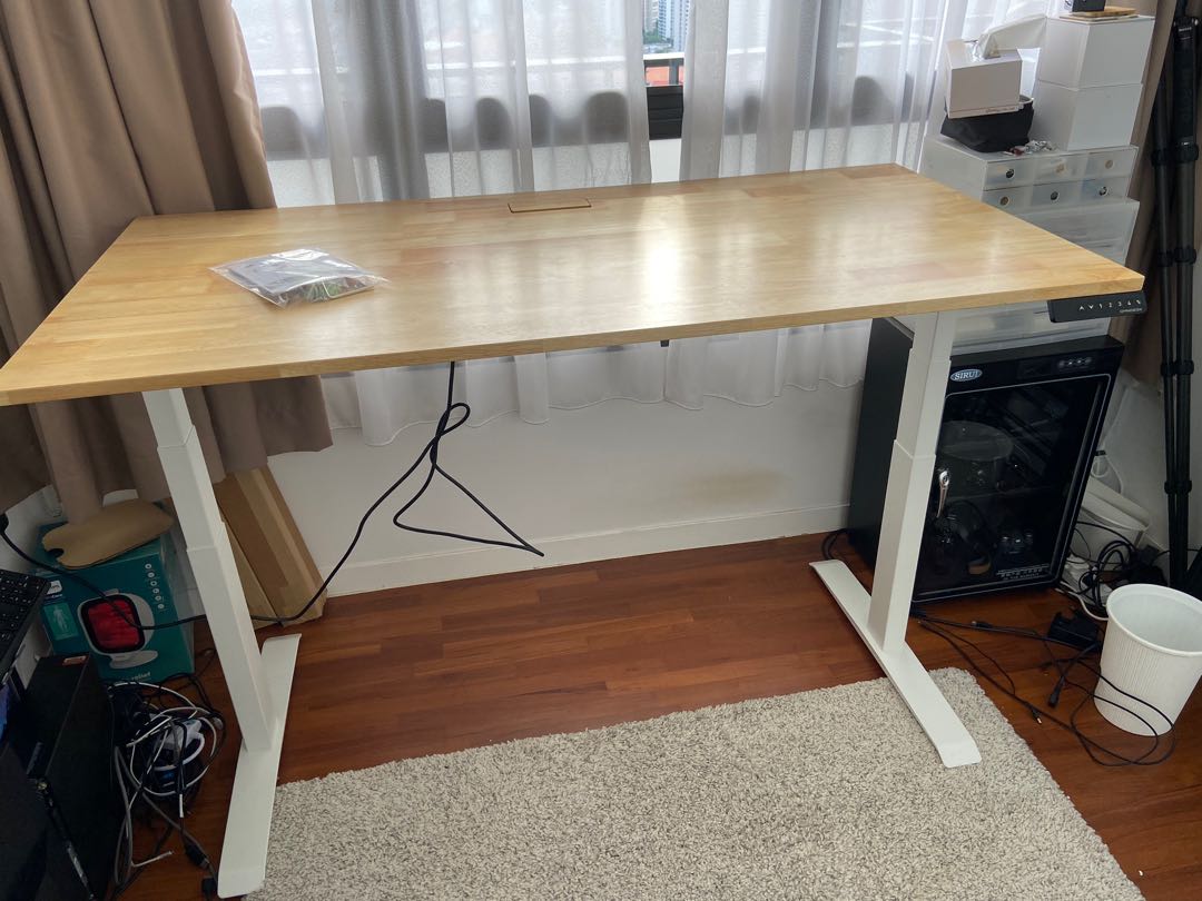Omnidesk Standing Desk Wildwood (with warranty), Furniture & Home ...