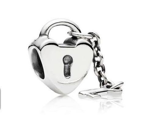 Pandora Heart Lock & Key Charm, Women's Fashion, Jewelry & Organisers ...