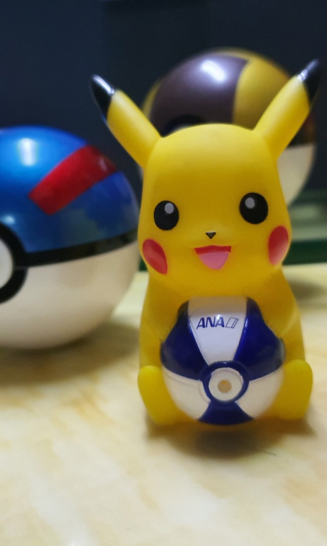 Pikachu ANA Pokemon Rubber Toy, Hobbies & Toys, Toys & Games on Carousell