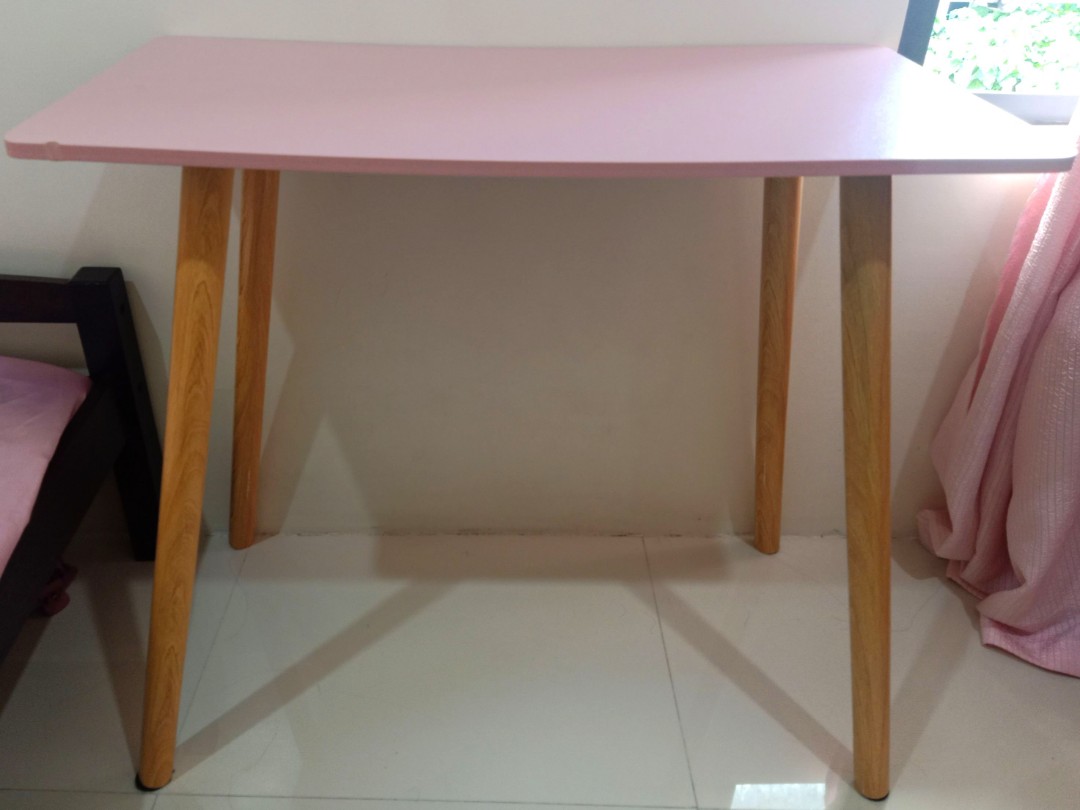 Pink Study Table, Furniture & Home Living, Furniture, Tables & Sets on ...