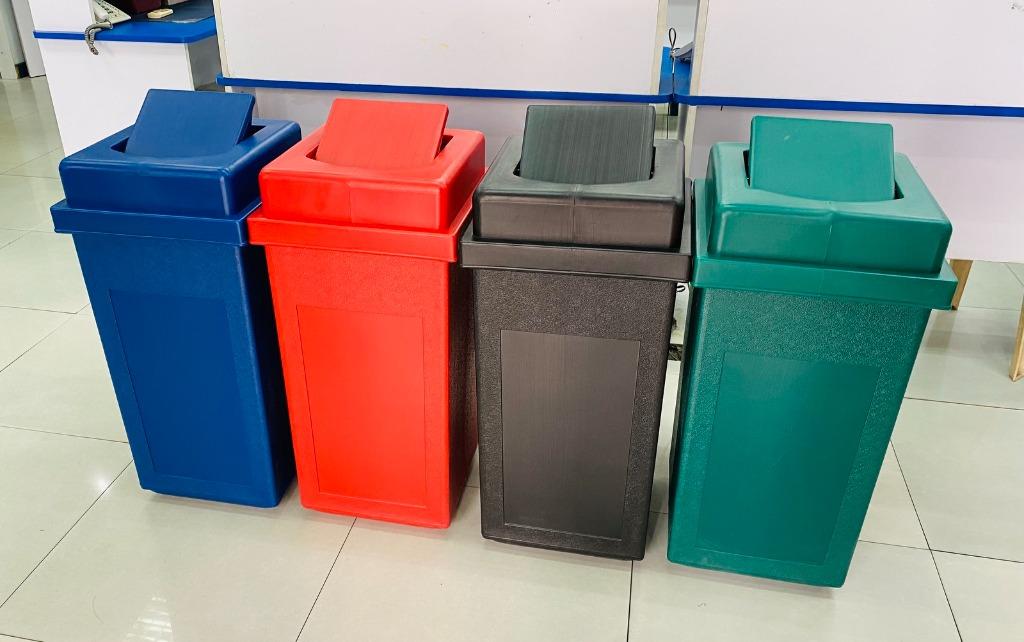 PLASTIC TRASH BIN, Furniture & Home Living, Cleaning & Homecare ...