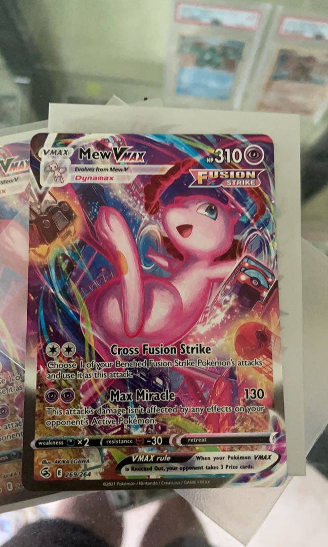 Pokemon tcg Mew Vmax alternate art fusion strike, Hobbies & Toys, Toys & Games on Carousell