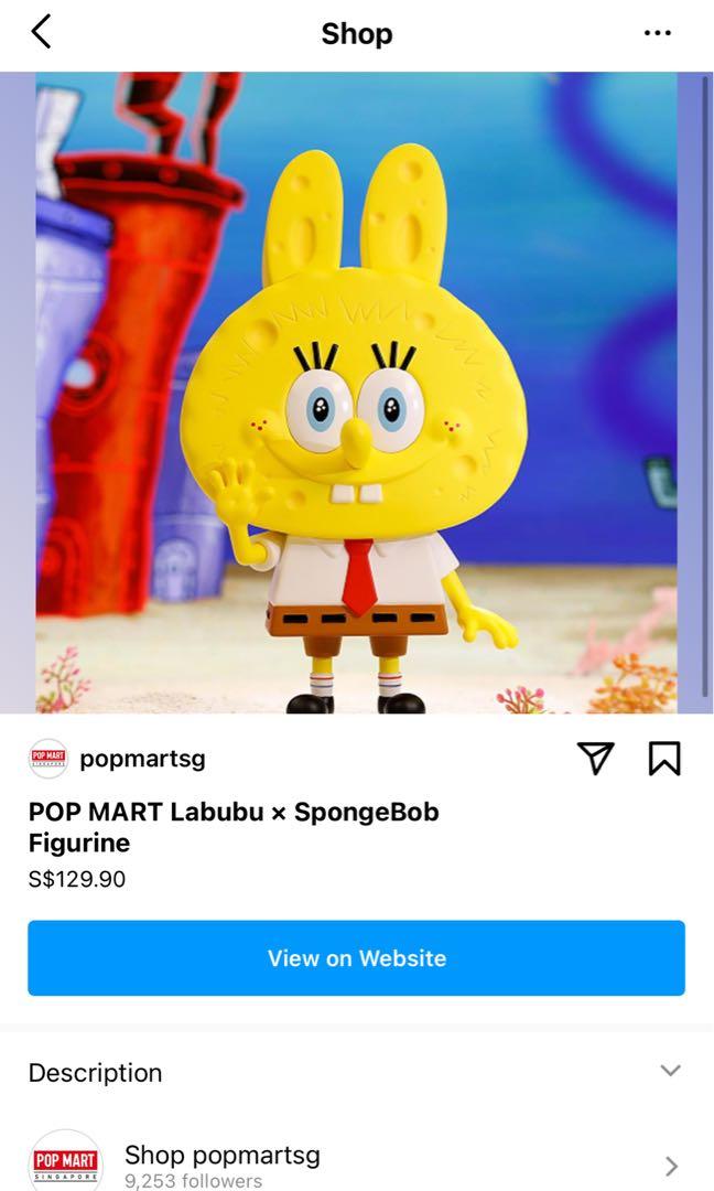 POPMART Labubu x Spongebob Figurine - good christmas gift, Hobbies ...