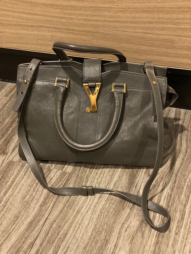 Saint Laurent YSL tote in grey, Women's Fashion, Bags & Wallets, Tote ...