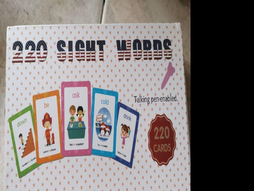 Sight words flash cards (220 cards)with 2 activity books, Hobbies ...