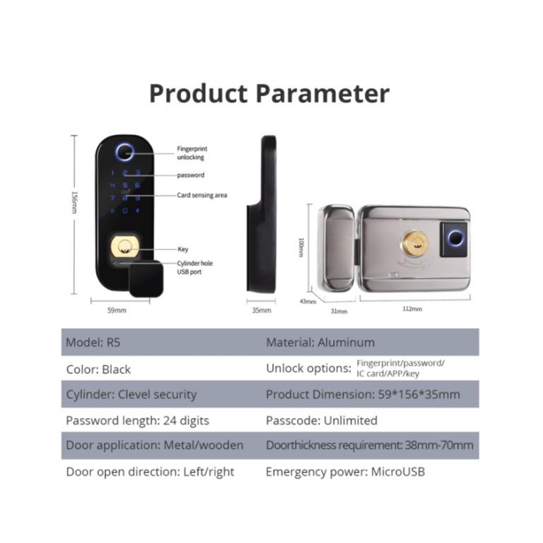 Smart Gate Lock with Door Sensor - Smart Home Automation Living! Smart ...