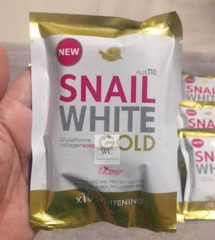 SNAIL WHITE GOLD SOAP X10 WHITENING 80g, Beauty & Personal Care, Bath ...