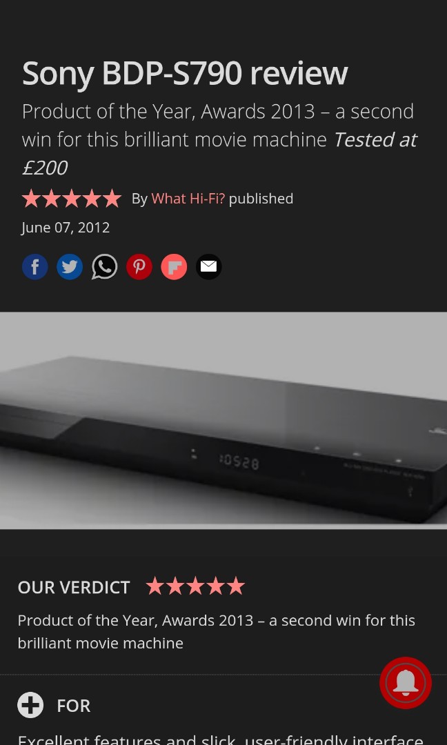 Sony BDP -S790, Audio, Other Audio Equipment on Carousell