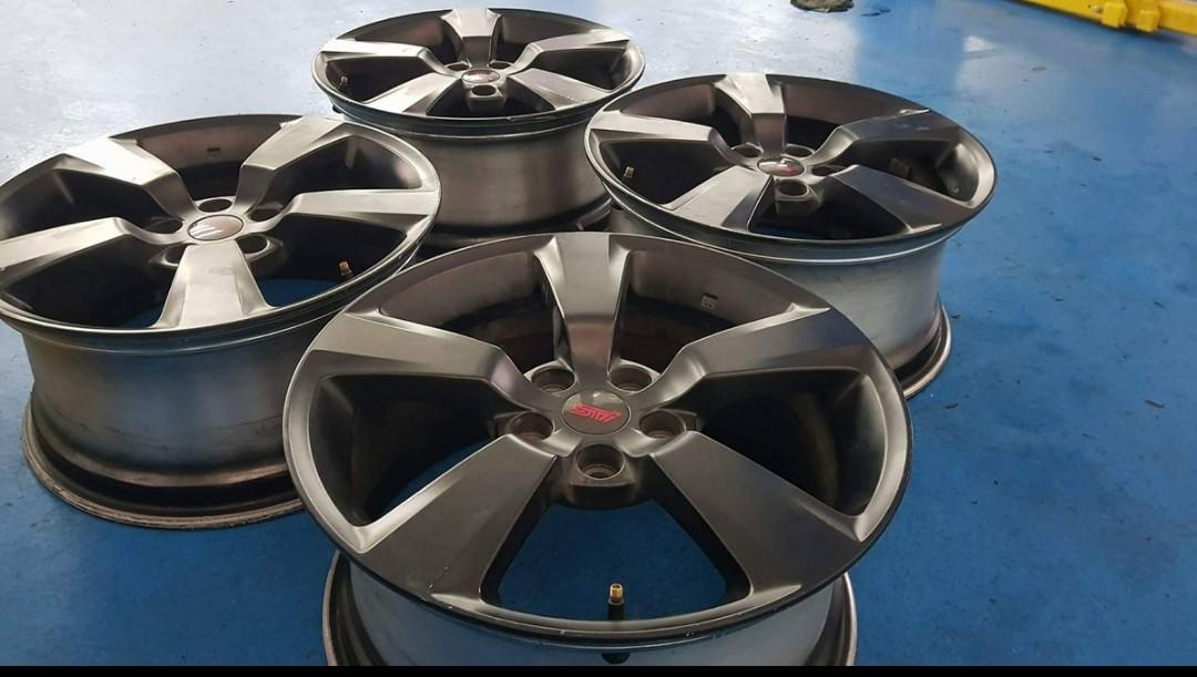 Sti mags, Car Parts & Accessories, Mags and Tires on Carousell