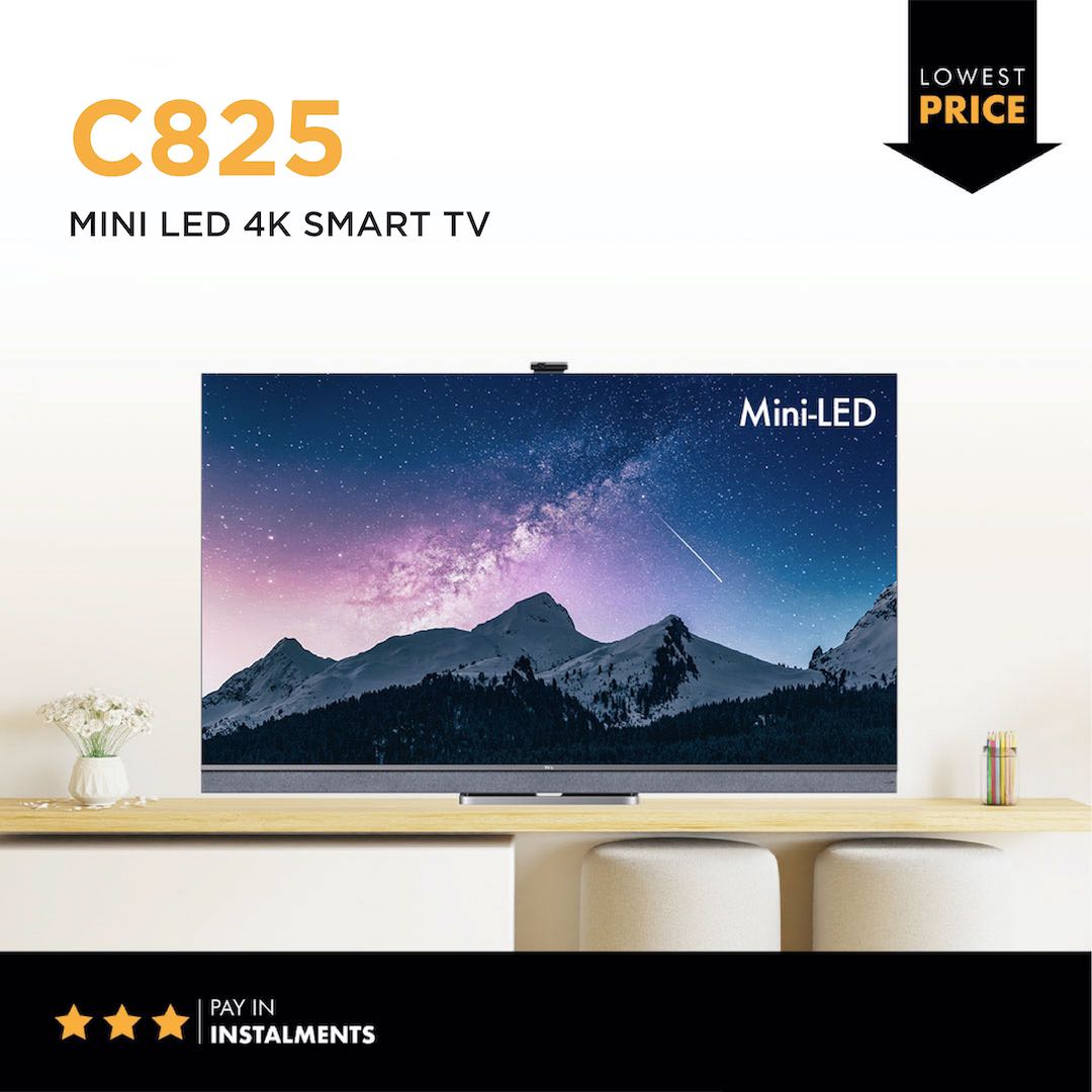 TCL C825 MINI LED 4K SMART TV with INTEGRATED ONKYO SOUNDBAR , TV ...