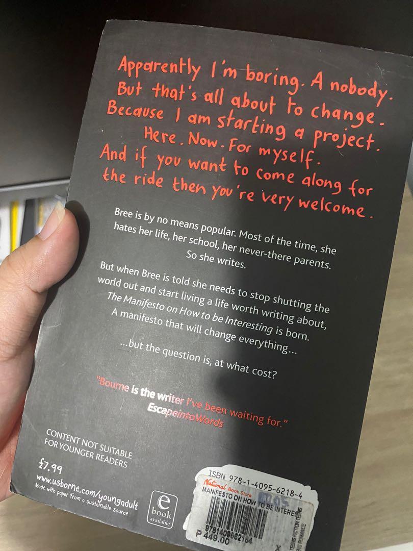 The manifesto on how to be interesting by Holly Bourne, Hobbies & Toys ...