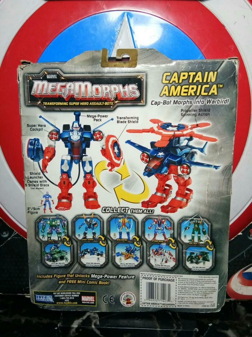 Toybiz Marvel MegaMorphs Series 2: Captain America Figure, Hobbies ...