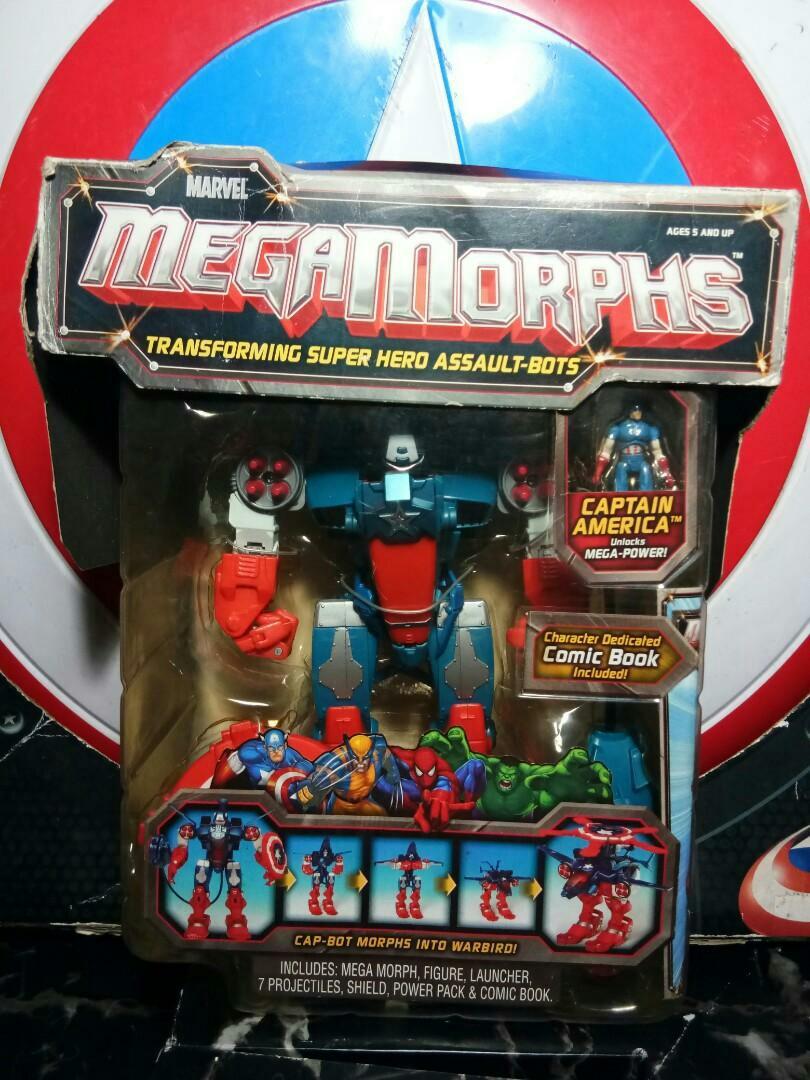 Toybiz Marvel MegaMorphs Series 2: Captain America Figure, Hobbies ...