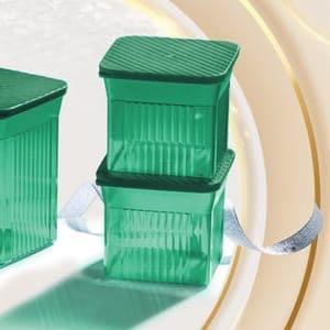 Tupperware Elegant square box container storage (green), Furniture ...