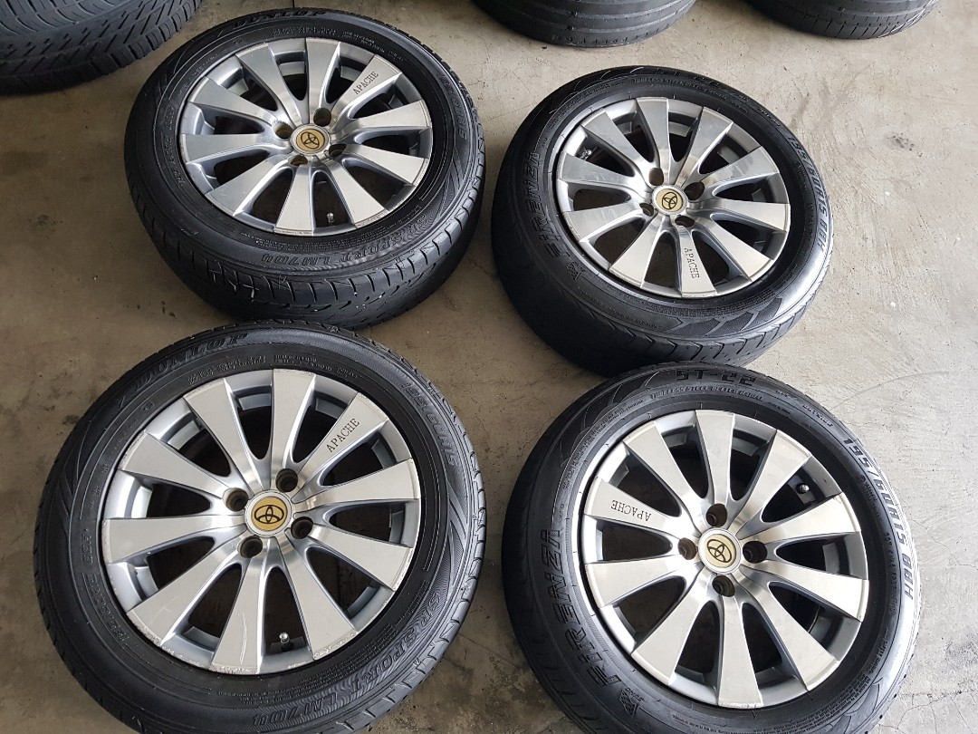 Used Replica Toyota 15 Inch Rims with Tyres, Car Accessories, Tyres ...