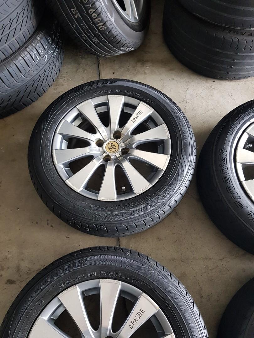 Used Replica Toyota 15 Inch Rims with Tyres, Car Accessories, Tyres ...