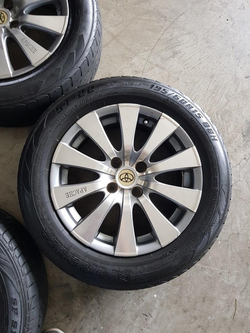 Used Replica Toyota 15 Inch Rims with Tyres, Car Accessories, Tyres ...