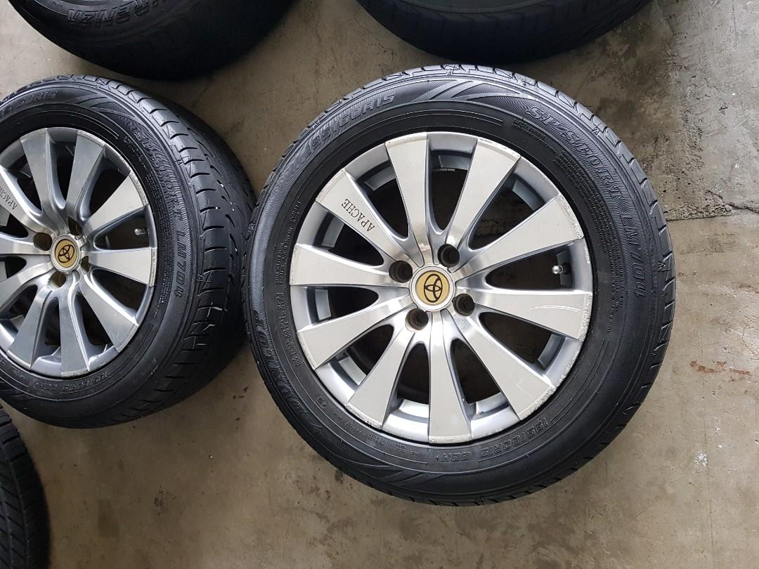 Used Replica Toyota 15 Inch Rims with Tyres, Car Accessories, Tyres ...
