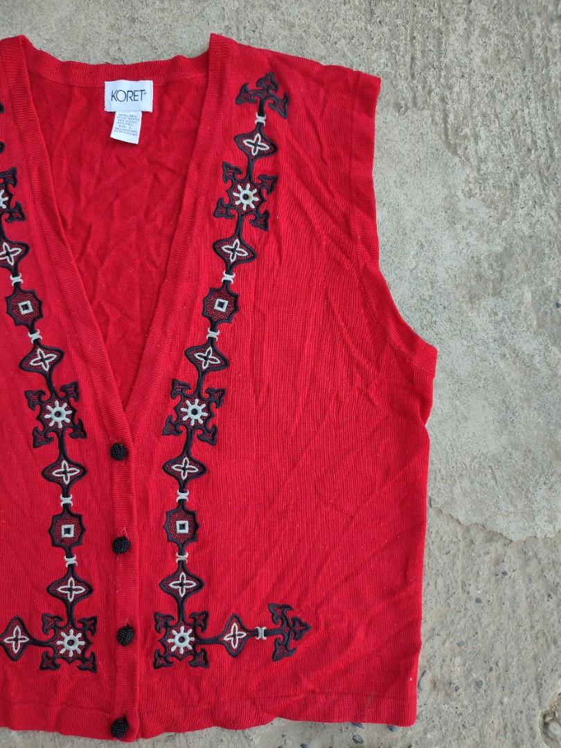 Vintage 90's Koret Knit Sweater Vest., Women's Fashion, Tops ...